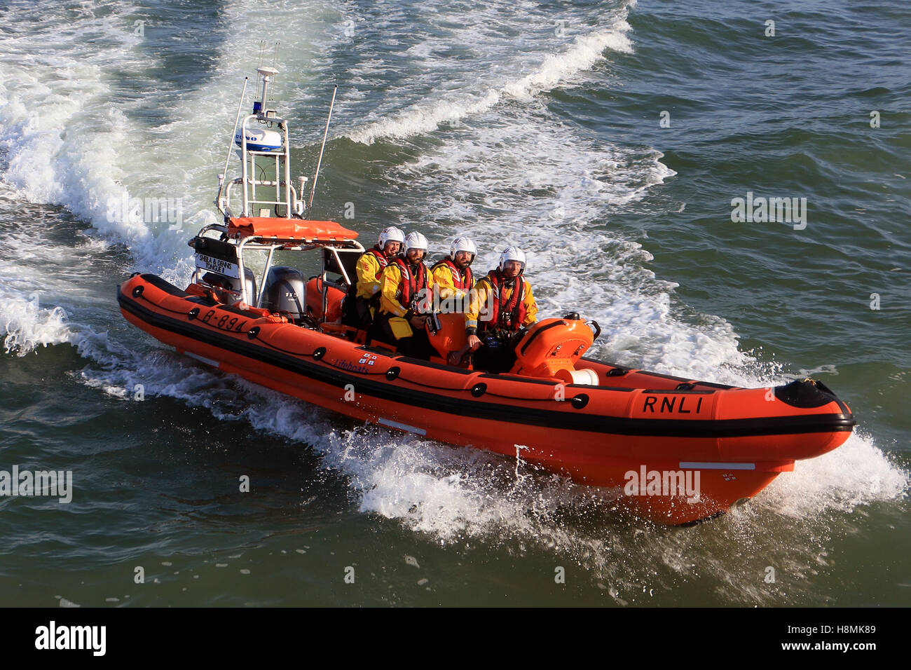 Looe RNLI with a crew of 4 out in Looe Bay testing the capabilities of ...