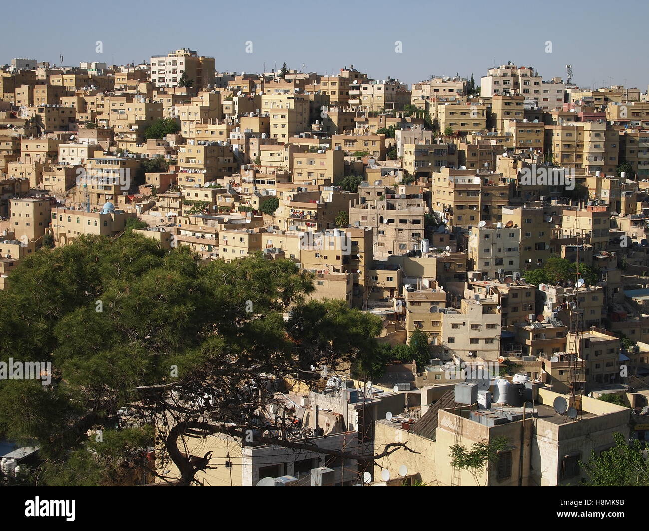 A panoramic view of east Amman from atop the Amman Citadel overlooking ...