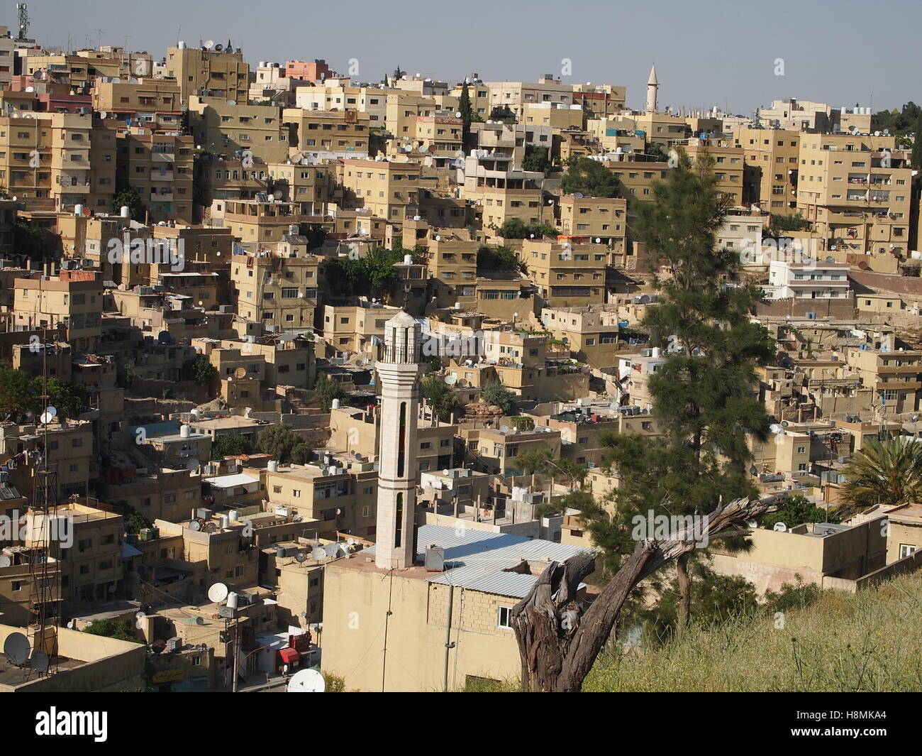 A panoramic view of east Amman from atop the Amman Citadel overlooking ...