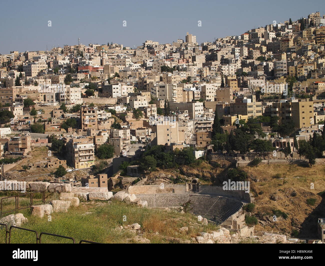 A panoramic view of east Amman from atop the Amman Citadel overlooking ...
