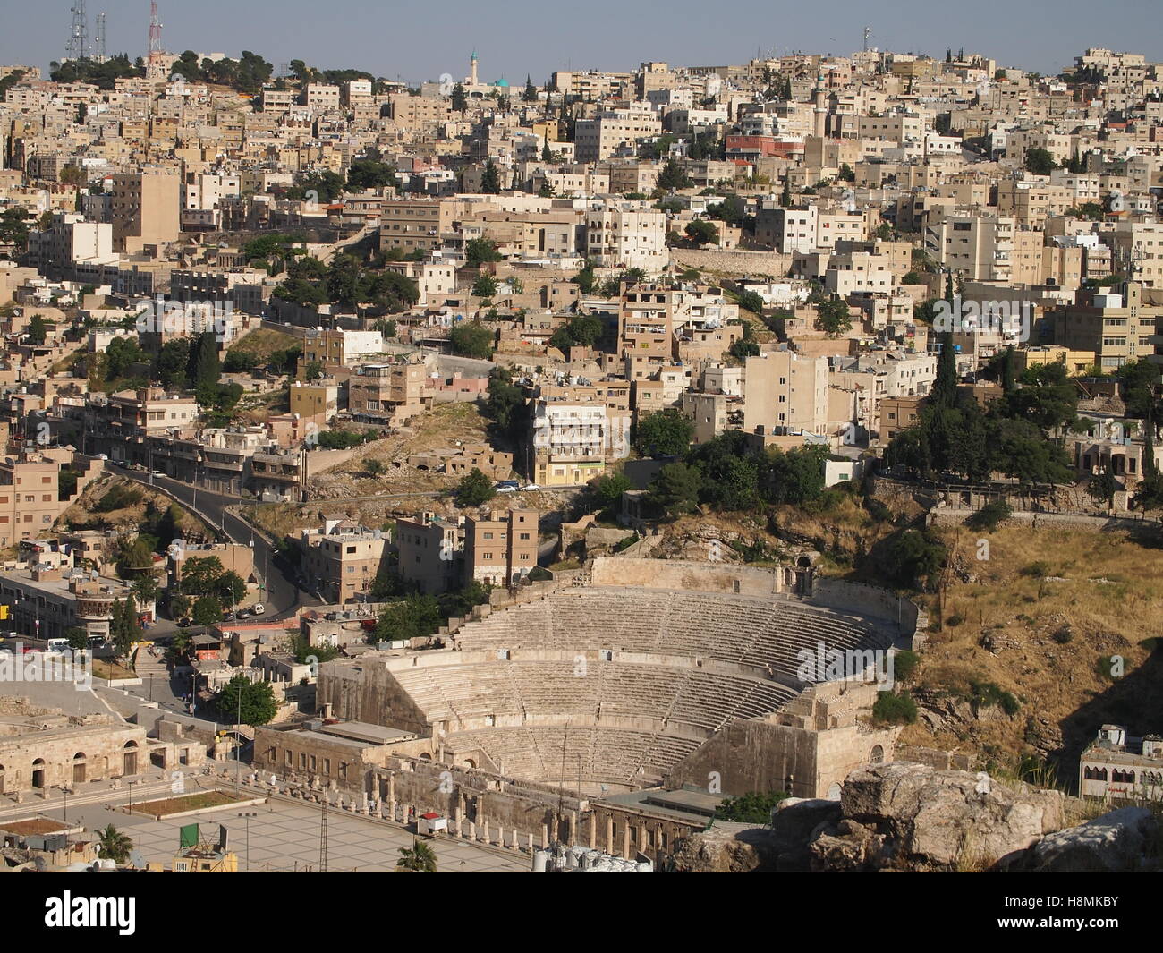 A panoramic view of east Amman from atop the Amman Citadel overlooking ...