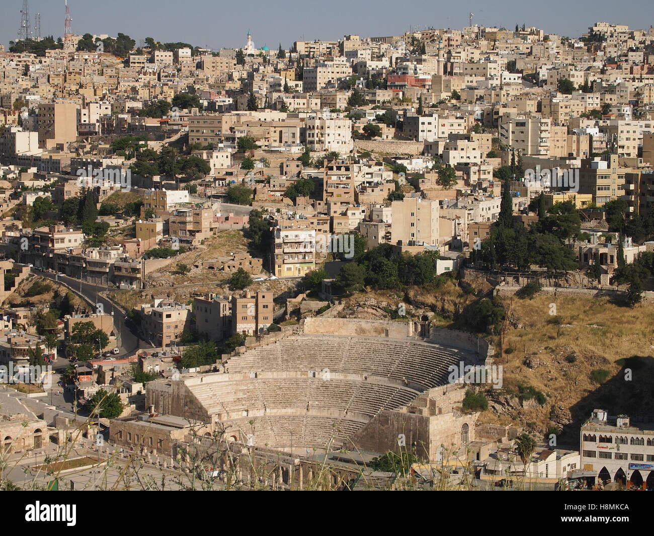 A panoramic view of east Amman from atop the Amman Citadel overlooking ...
