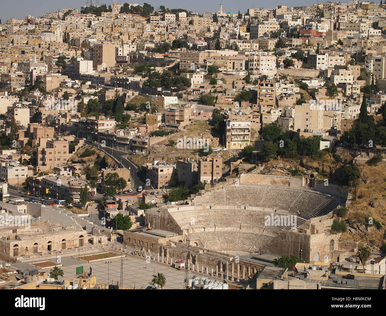 A panoramic view of east Amman from atop the Amman Citadel overlooking ...