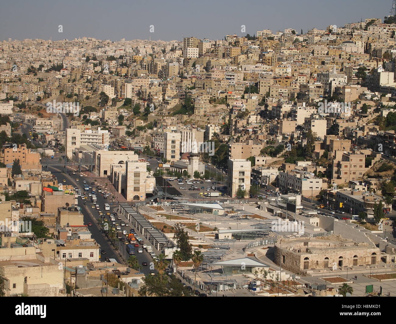 A panoramic view of east Amman from atop the Amman Citadel overlooking ...