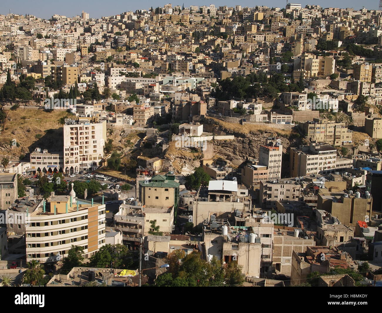 A panoramic view of east Amman from atop the Amman Citadel overlooking ...