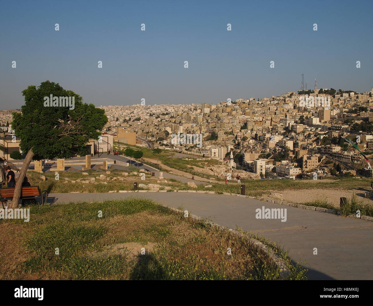 A panoramic view of east Amman from atop the Amman Citadel overlooking ...
