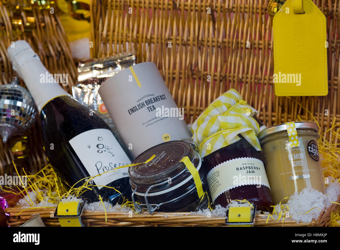 Luxury Christmas hamper Stock Photo - Alamy
