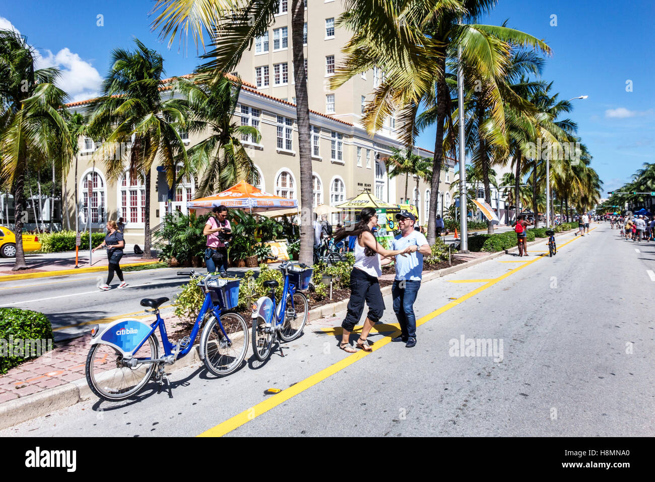 Miami Beach Florida,Cyclovia,adult,adults,man men male,woman women ...