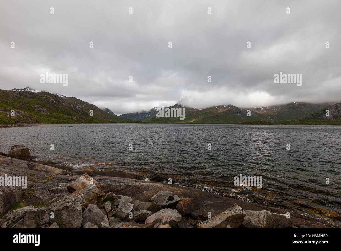 E10 highway to Svolvaer, Lofoten Islands, Norway Stock Photo - Alamy