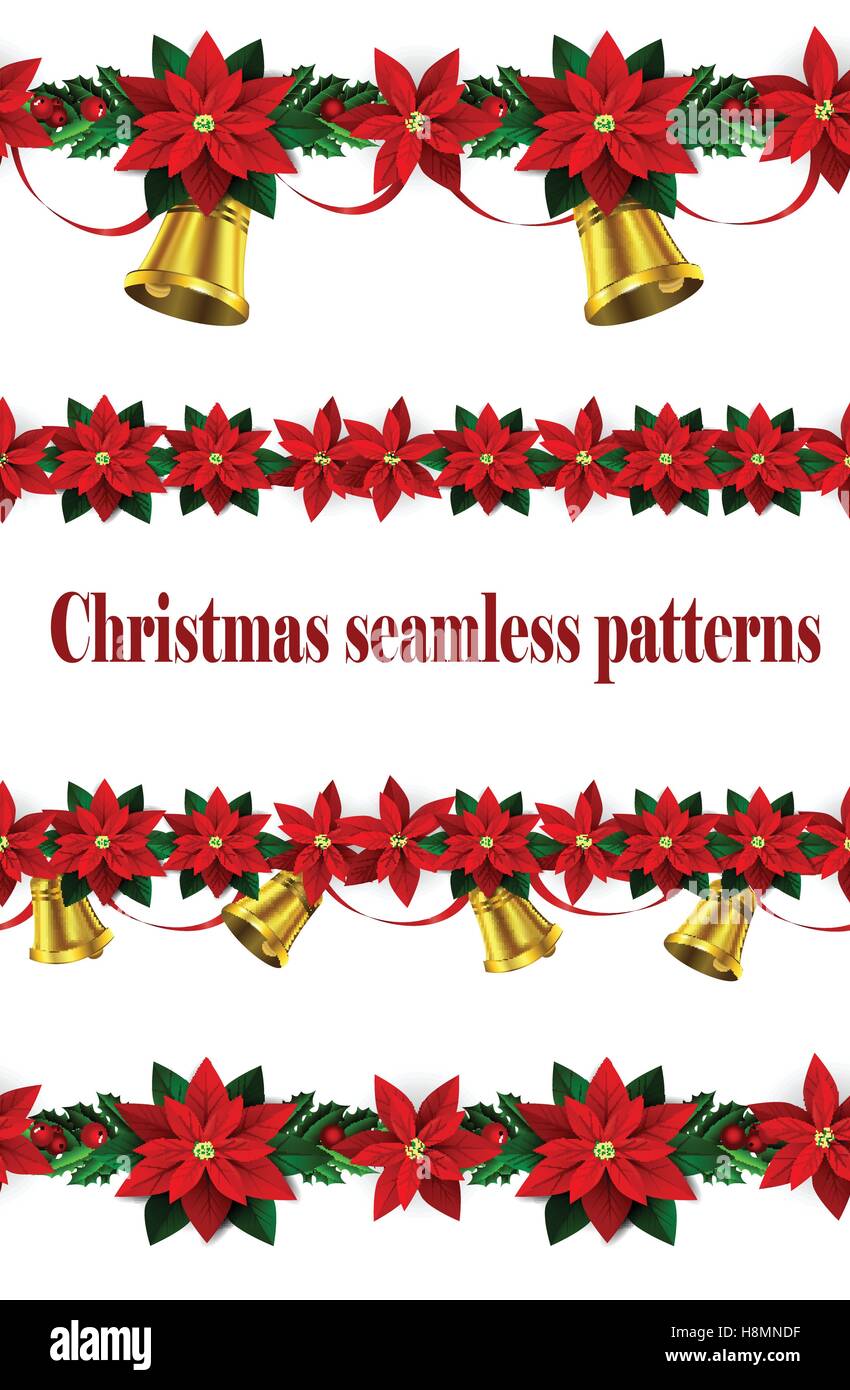 Set of n Seamless Christmas borders Stock Vector Image & Art - Alamy