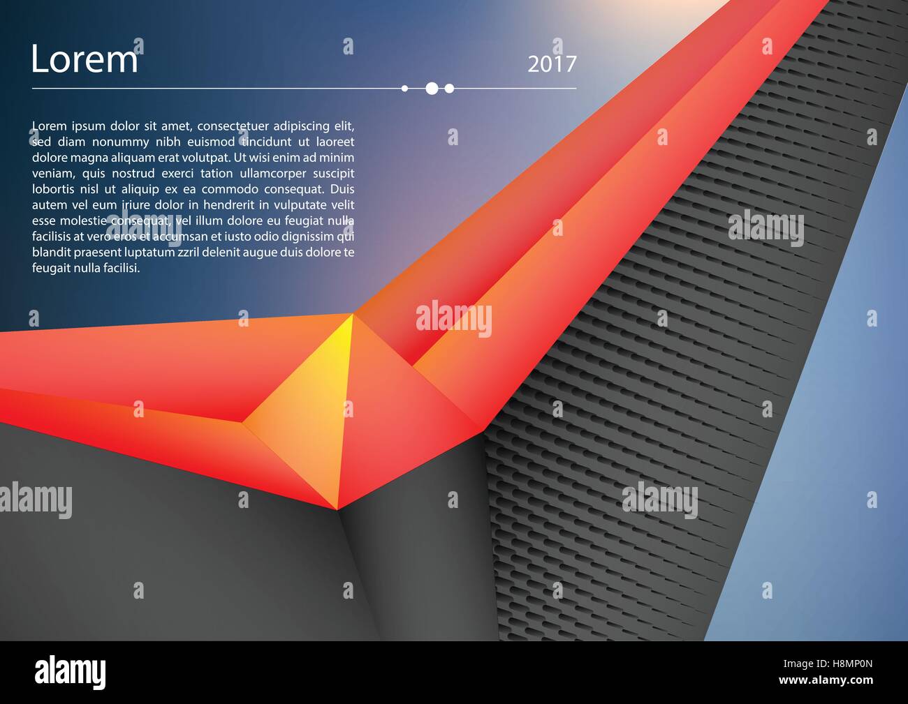 Blue Red Abstract pyramid background for Brochure Flyer cover page ...