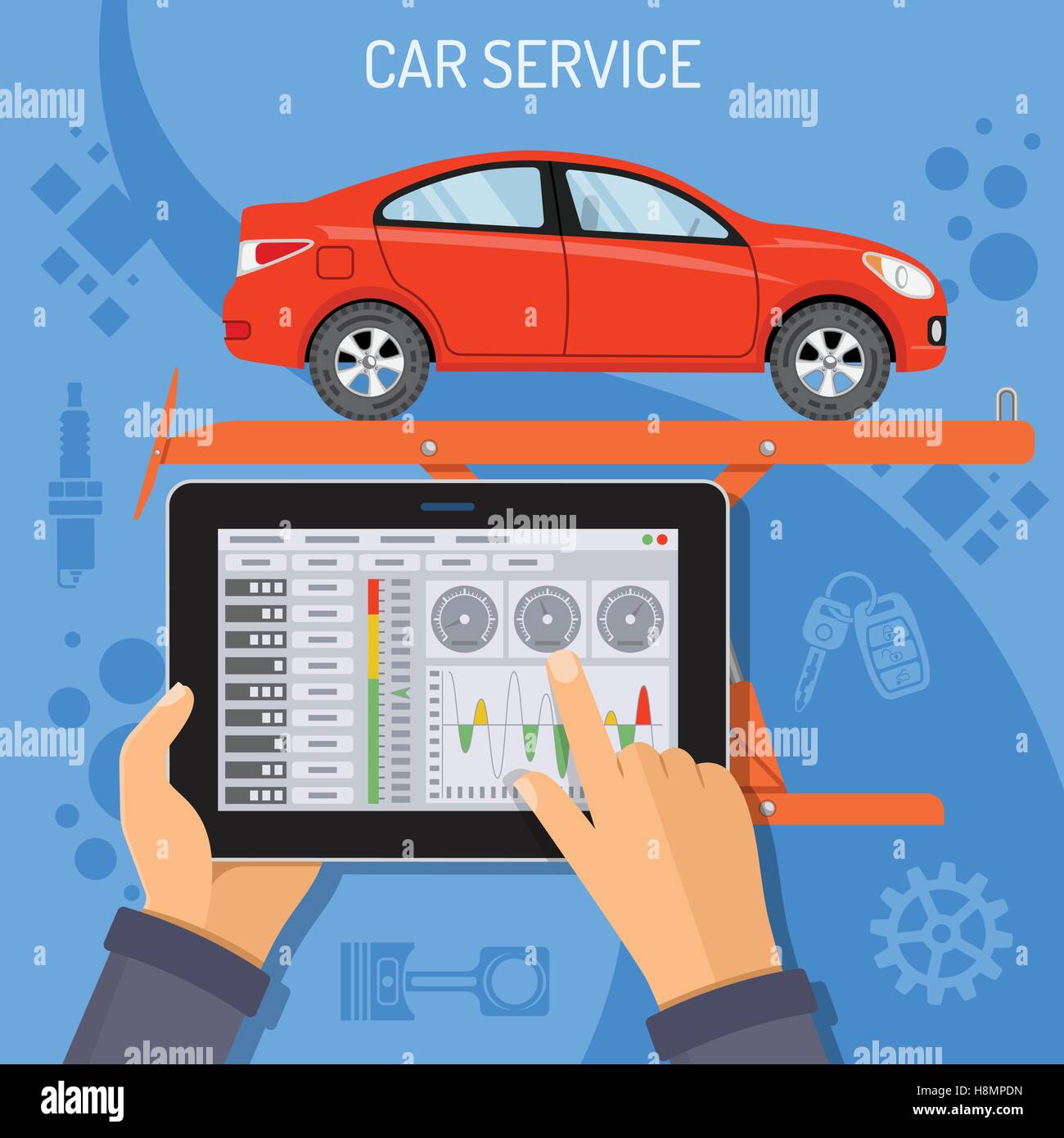 Car Service and Maintenance Concept Stock Vector Image & Art - Alamy