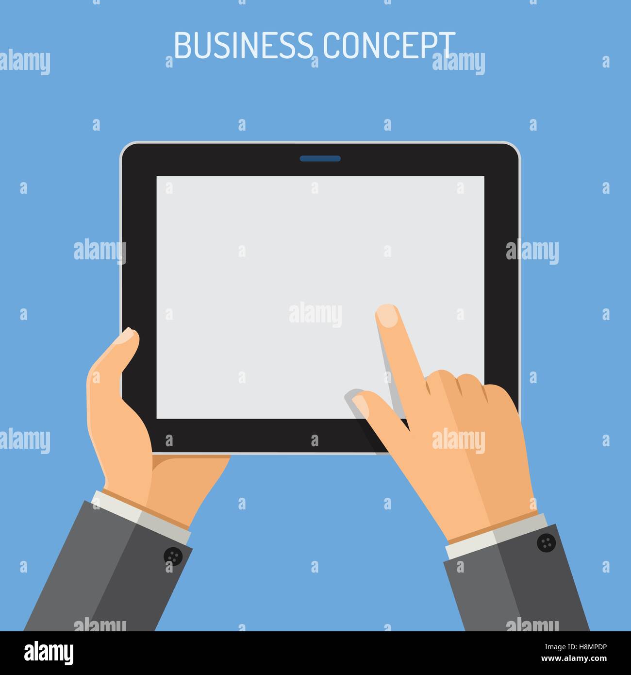 Showing tablet screen Stock Vector Images - Alamy