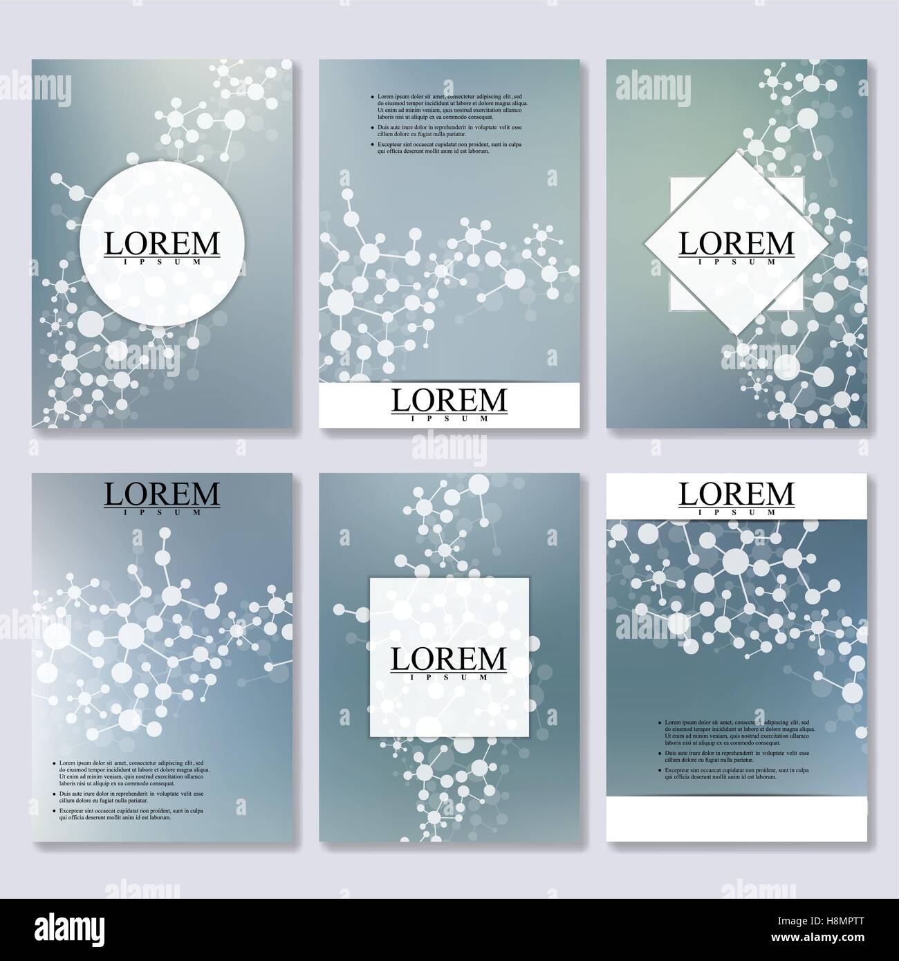Set of business templates for brochure, flyer, cover magazine in A4 ...