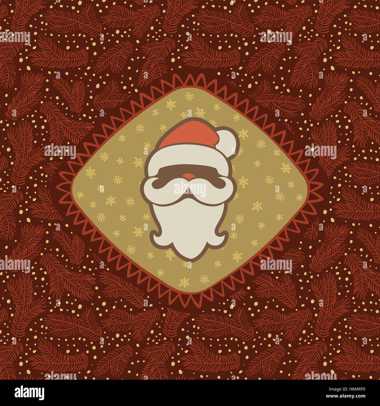 Ornate Santa North Merry Christmas Eve From Your Friends At