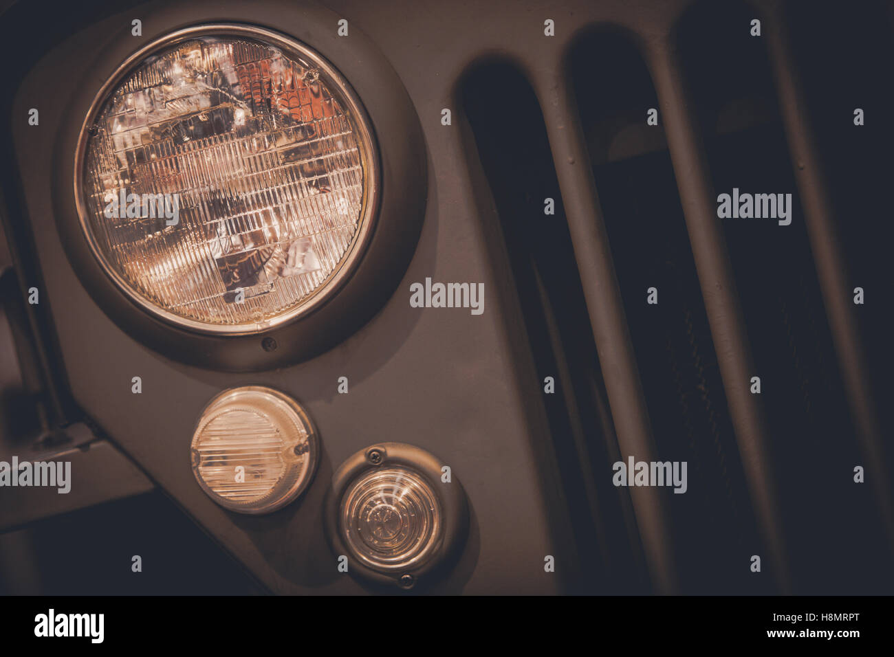 Close up shot of an old car headlight Stock Photo - Alamy