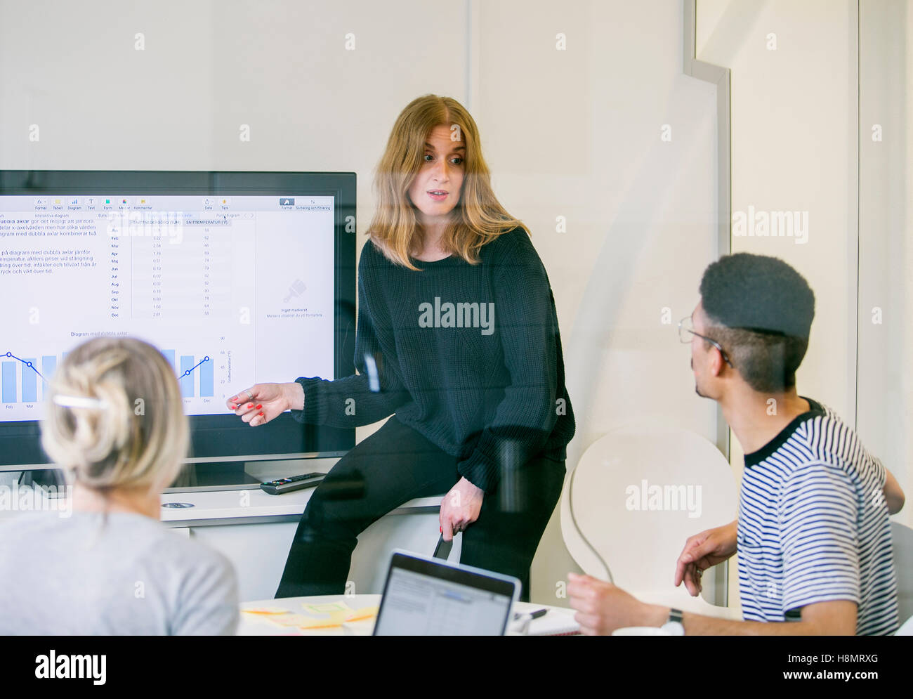Man giving business presentation in hi-res stock photography and images ...