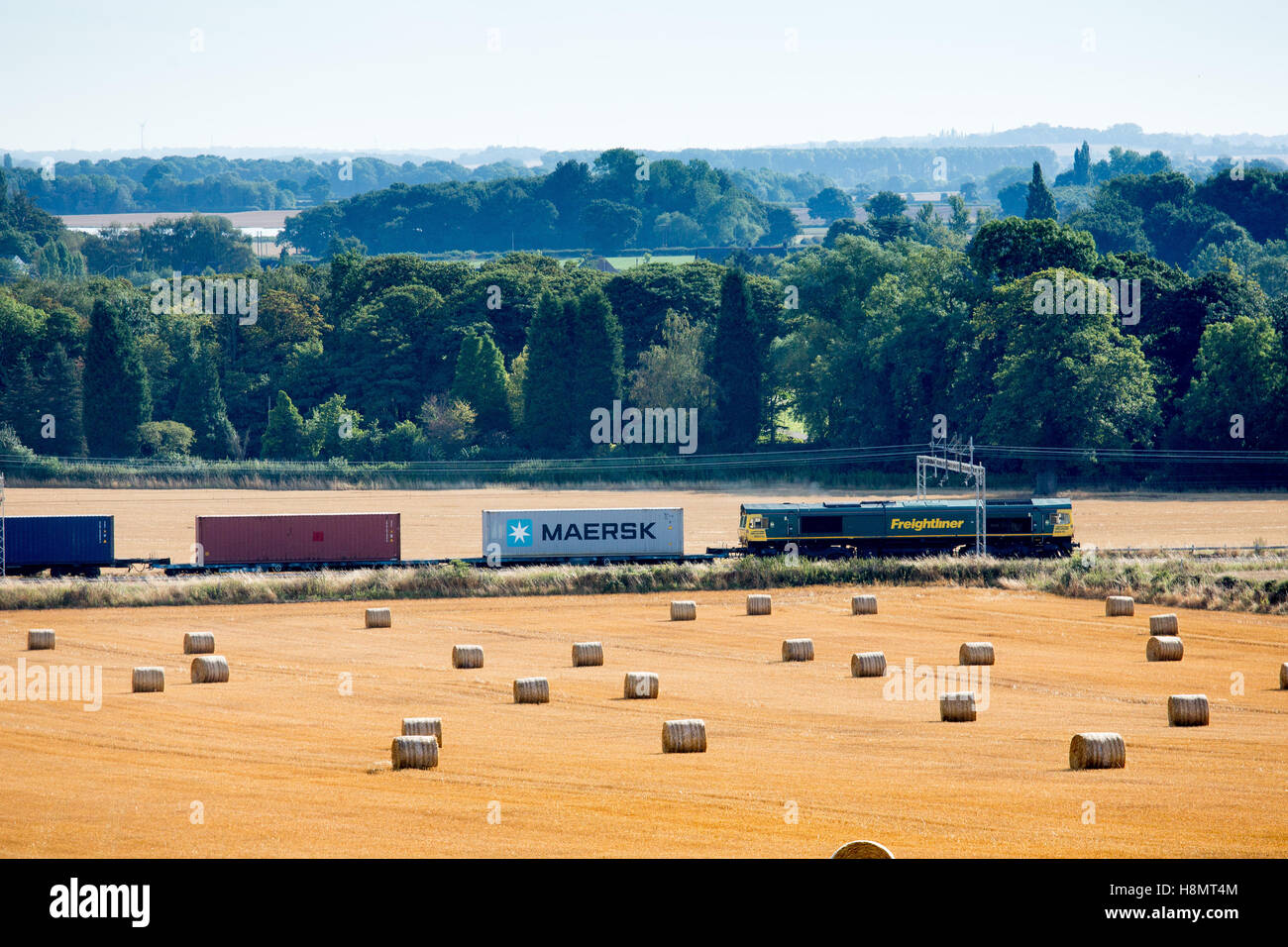 A train traveling between Atherstone to Polesworth on Trent Valley line ...