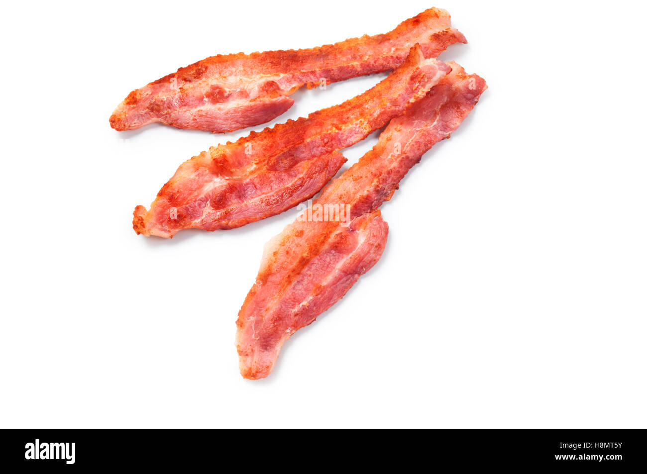 Streaky bacon cooked Cut Out Stock Images & Pictures - Alamy