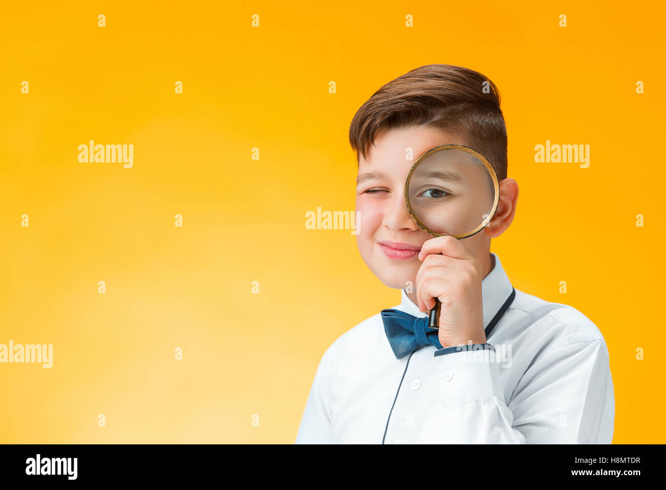 Caucasian male magnifier hi-res stock photography and images - Alamy
