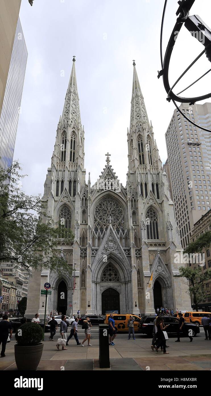 Exterior view of St. Patrick`s Cathedral. The St. Patrick's Cathedral ...