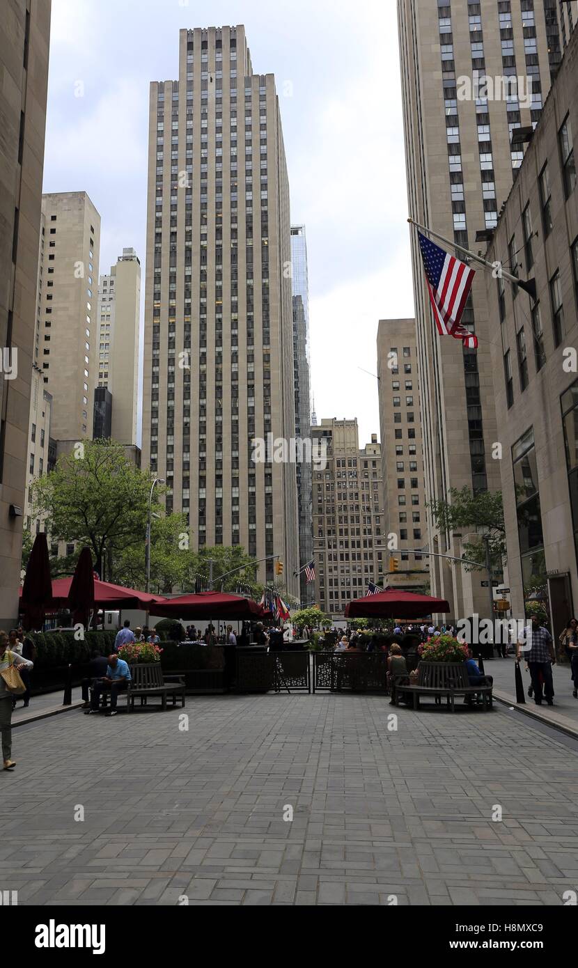 The Rockefeller Center building complex is centrally located in ...