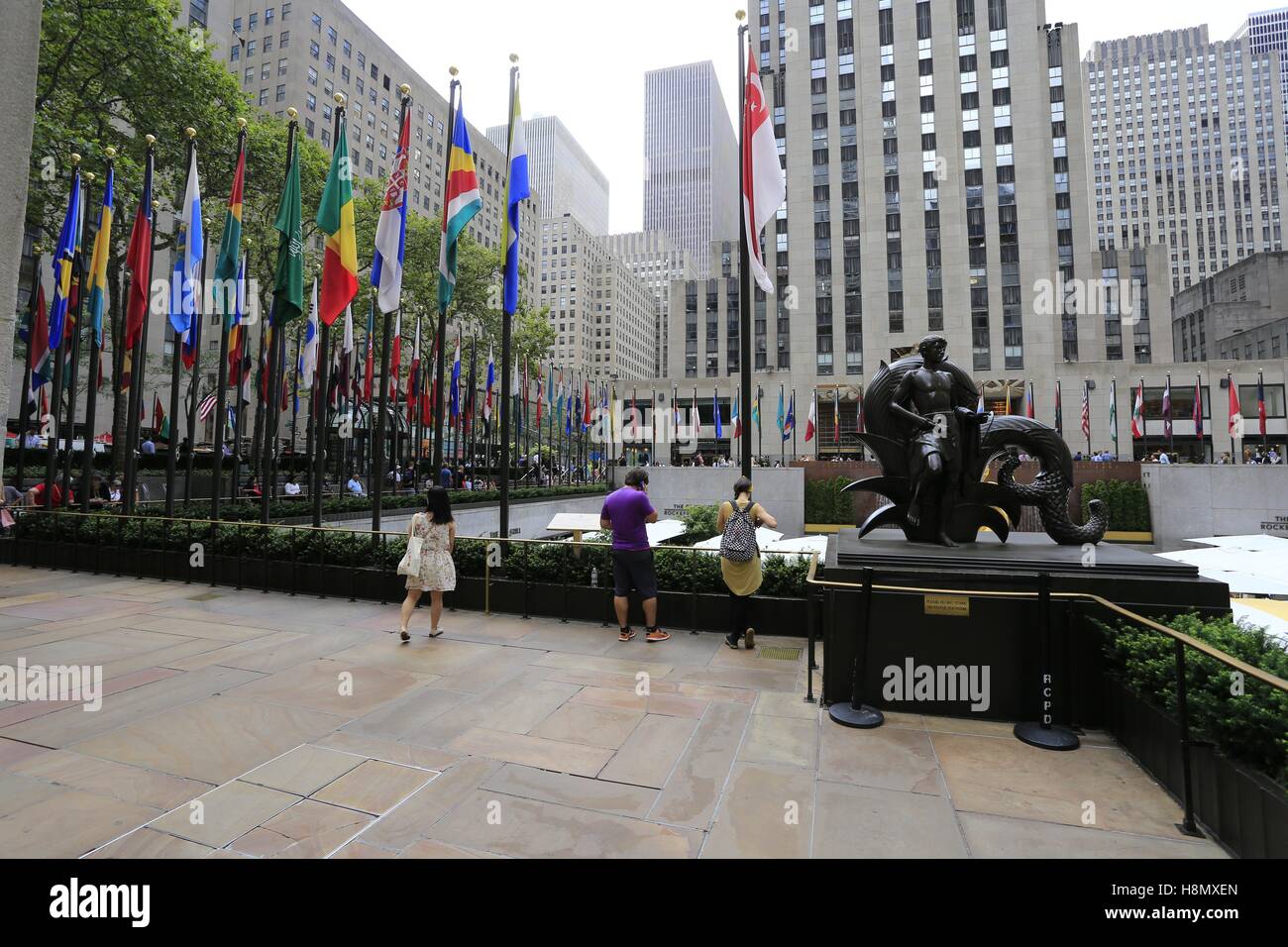The Rockefeller Center building complex is centrally located in ...