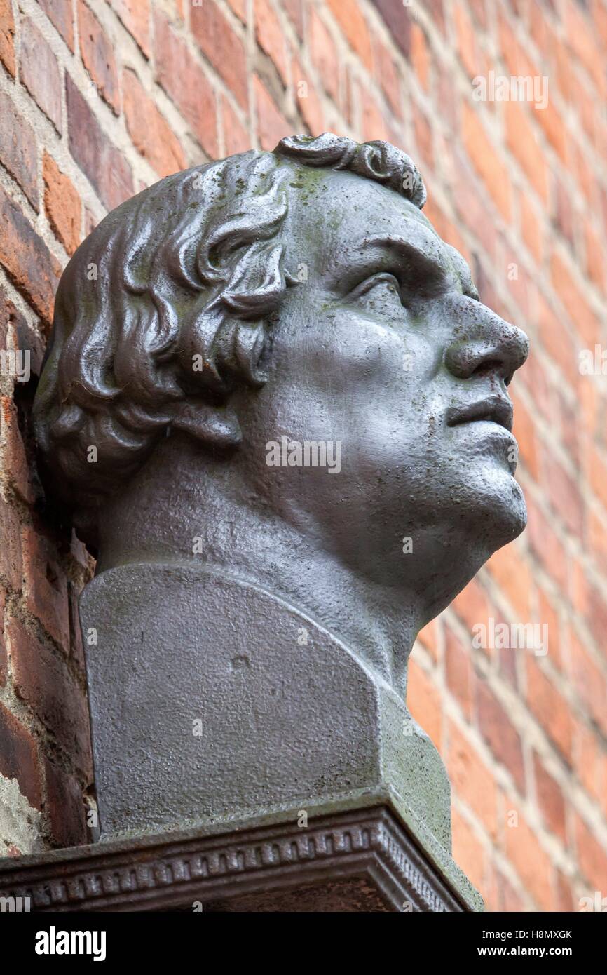 Bust of Martin Luther in bad Liebenwerda (Brandenburg), 05 Nov 2016 ...