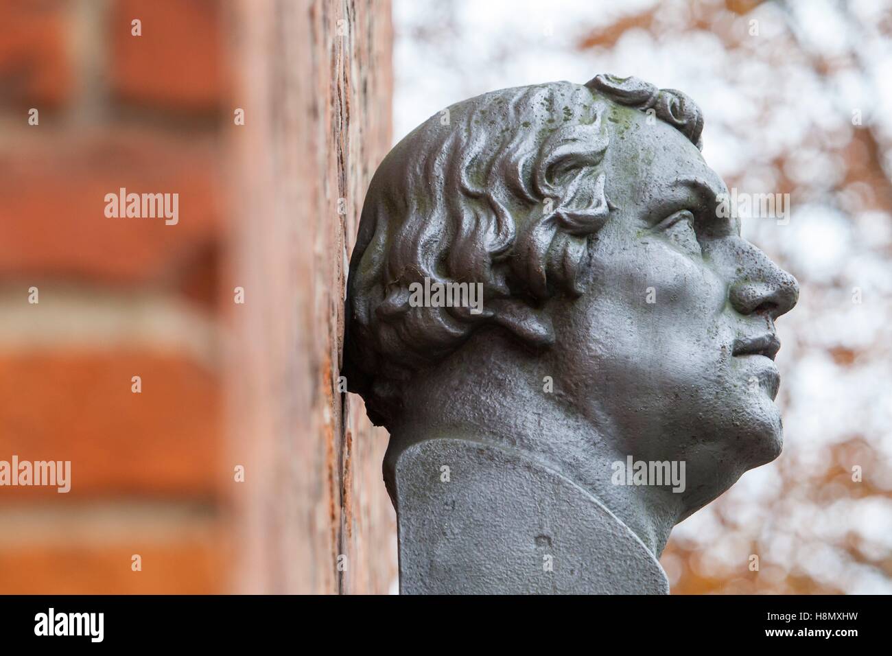 Bust of Martin Luther in bad Liebenwerda (Brandenburg), 05 Nov 2016 ...