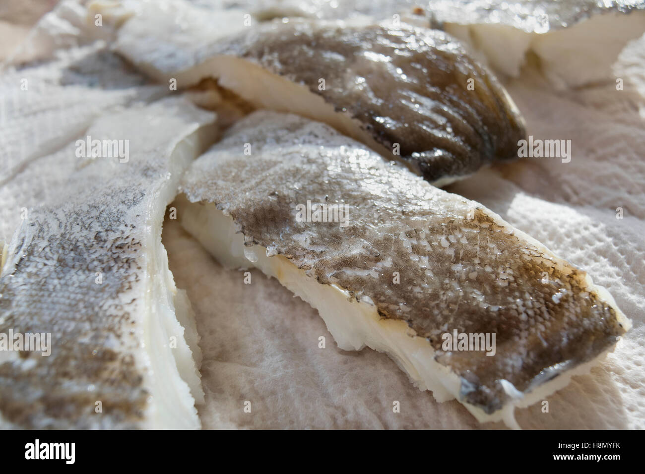 fillets of dried salted cod Stock Photo - Alamy