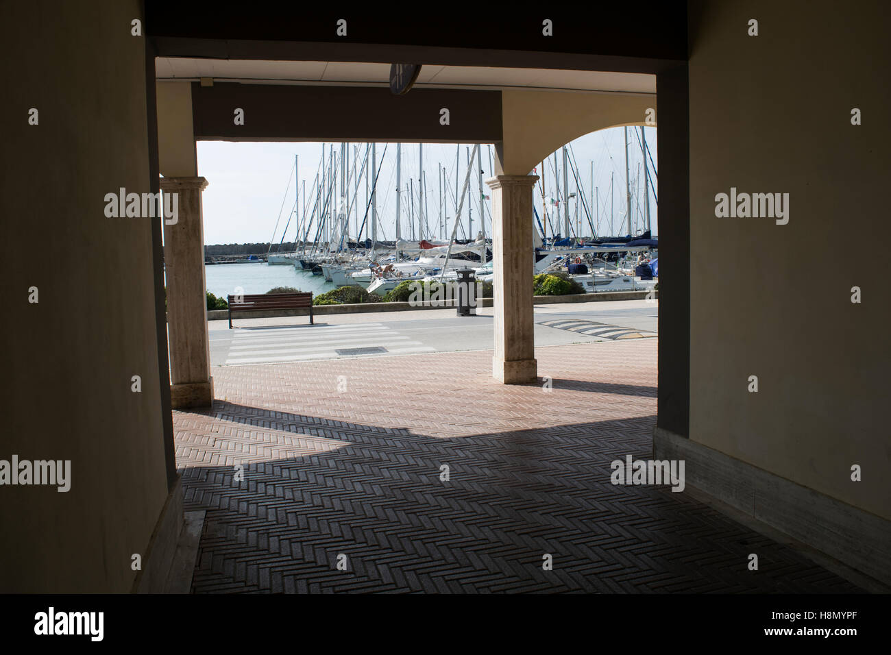 view of touristic port of Rome in Ostia lido Stock Photo - Alamy