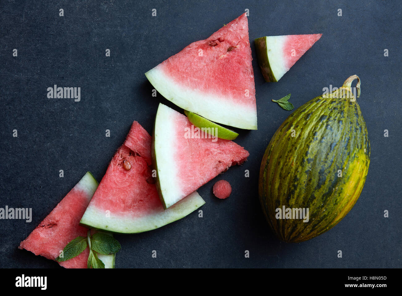 fresh pieces watermelon Stock Photo - Alamy