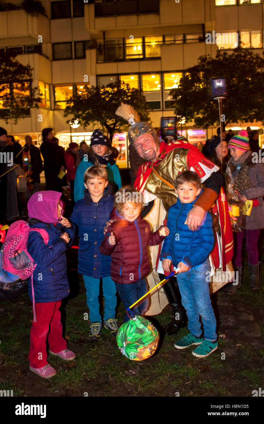 Germany, Cologne, the St. Martin's procession, St. Martin with children ...