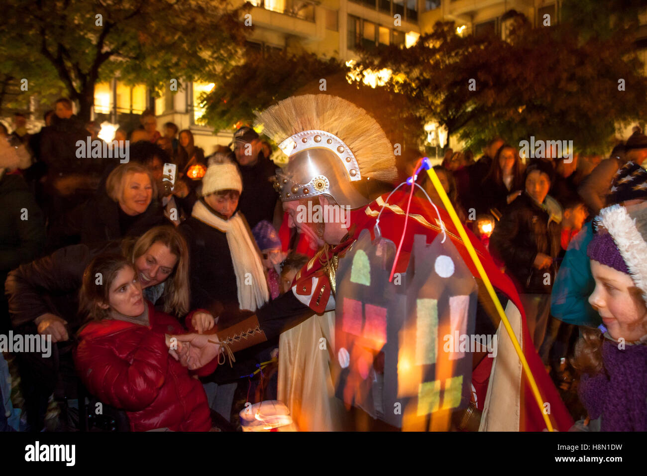 Germany, Cologne, the St. Martin's procession, St. Martin with children ...