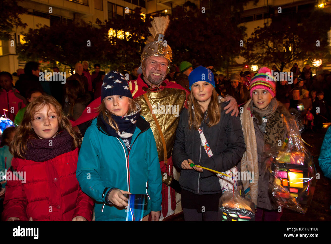 Germany, Cologne, the St. Martin's procession, St. Martin with children ...