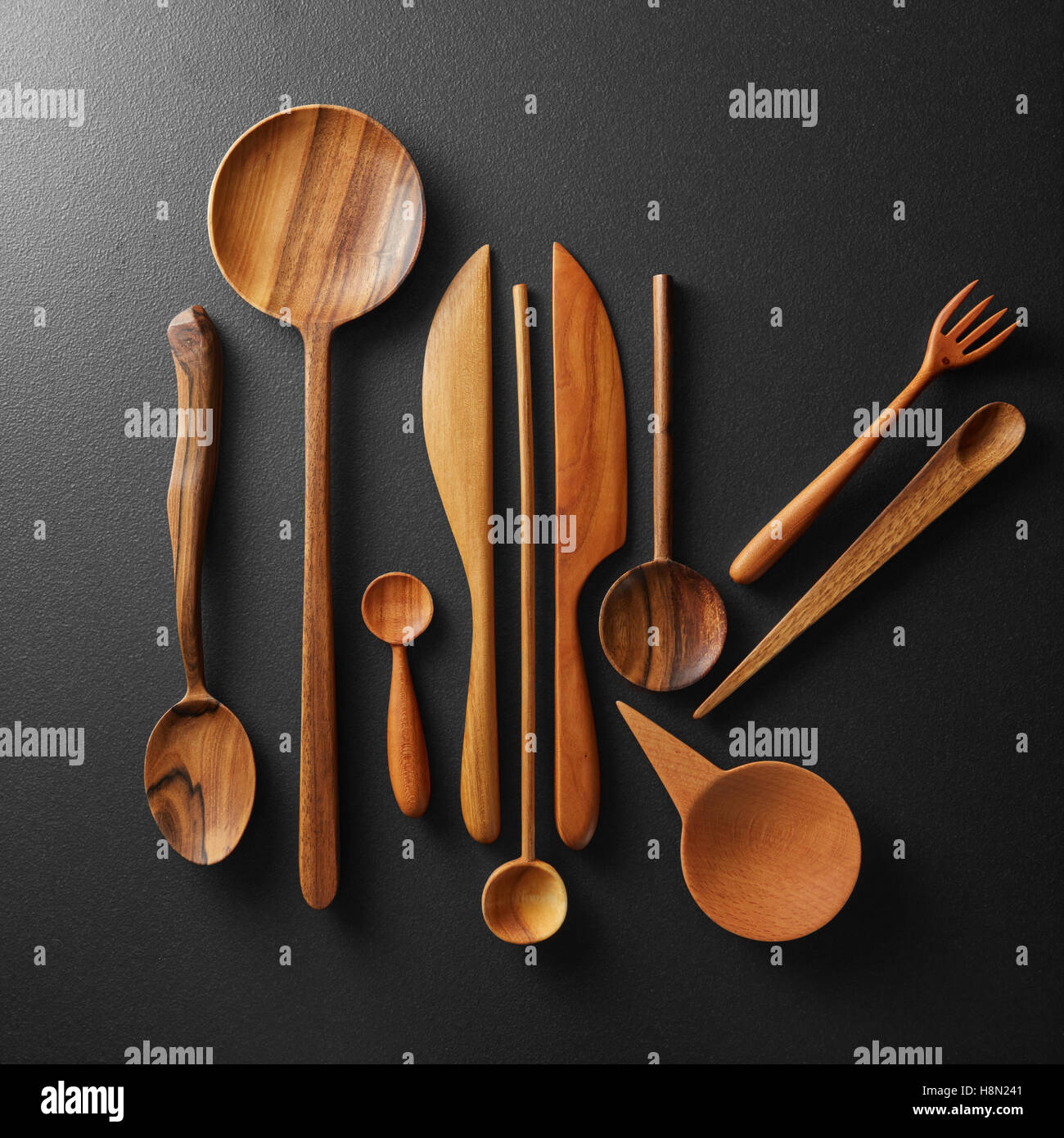 Timber cutlery hi-res stock photography and images - Alamy
