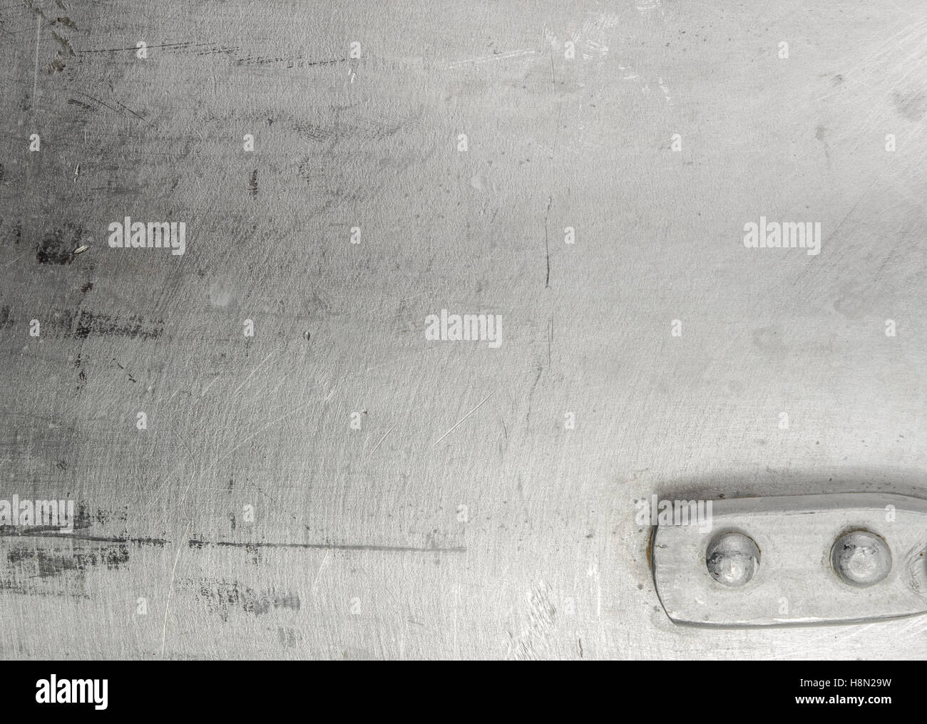 texture of the old aluminum surface with rivets, corrosion, scratches ...
