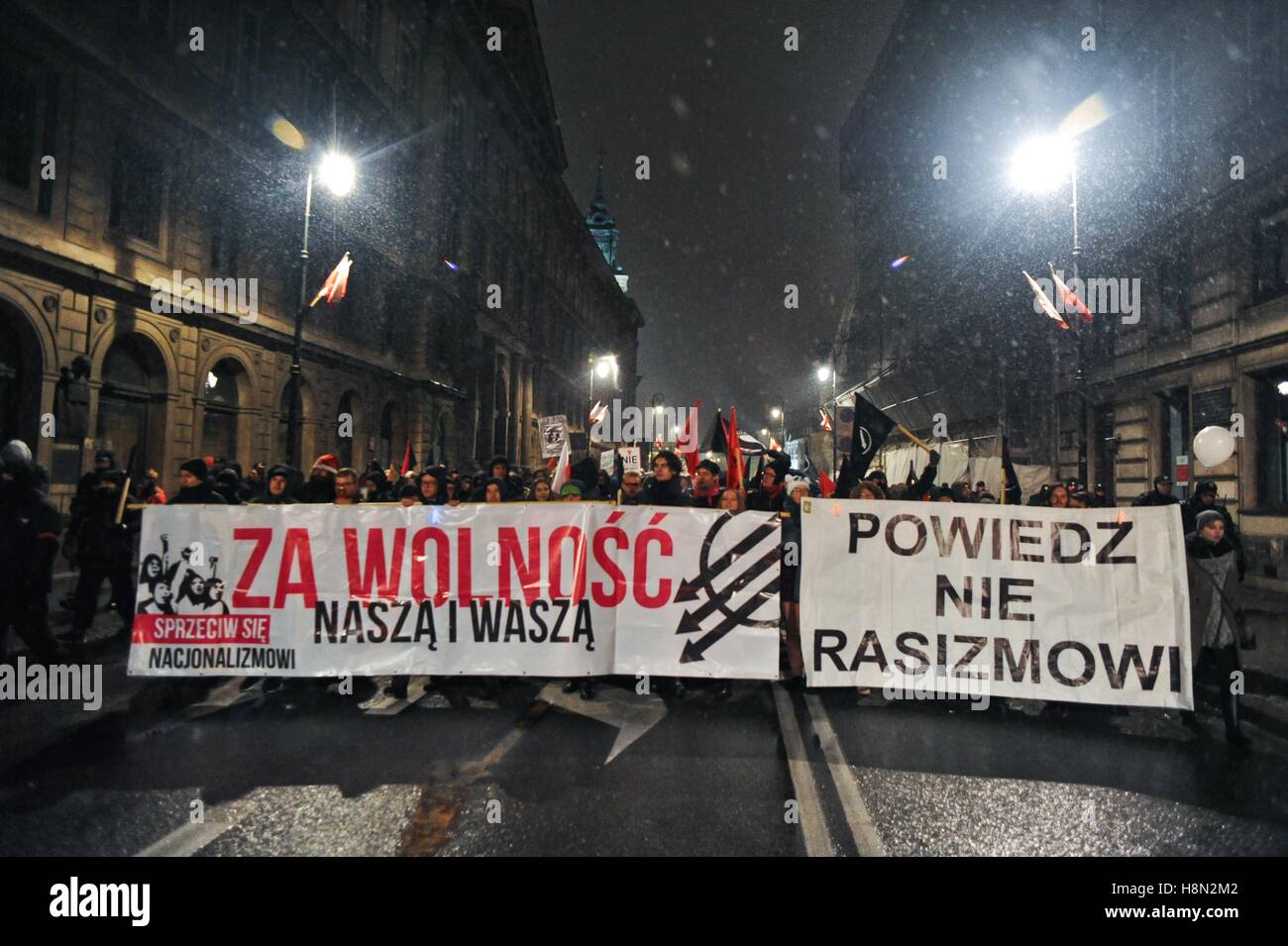 March organized by Polish anti-fascists to mark Poland's Independence ...