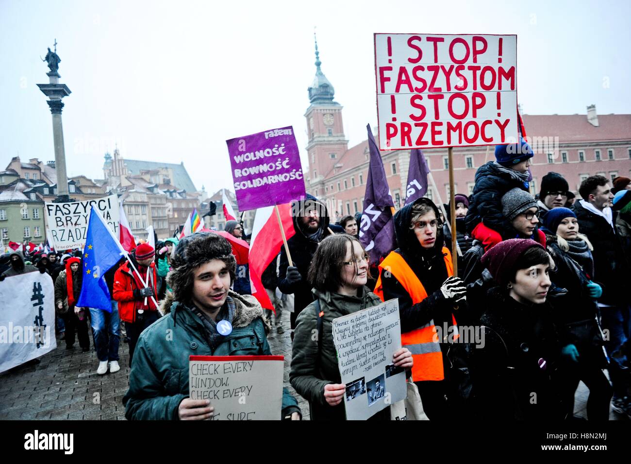 March organized by Polish anti-fascists to mark Poland's Independence ...