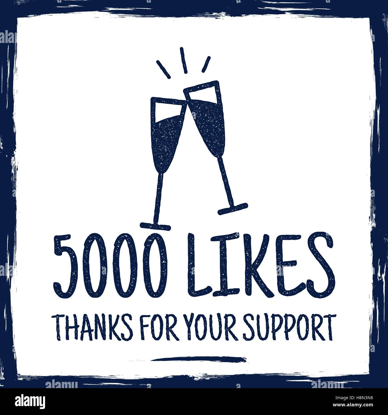 Vintage Thank you badges. Social media Followers label and likes ...