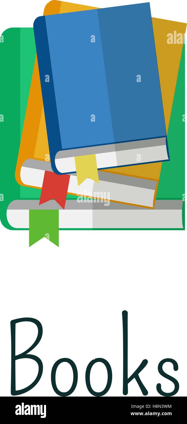 Vector book signs and symbols - education concepts in flat style Stock ...