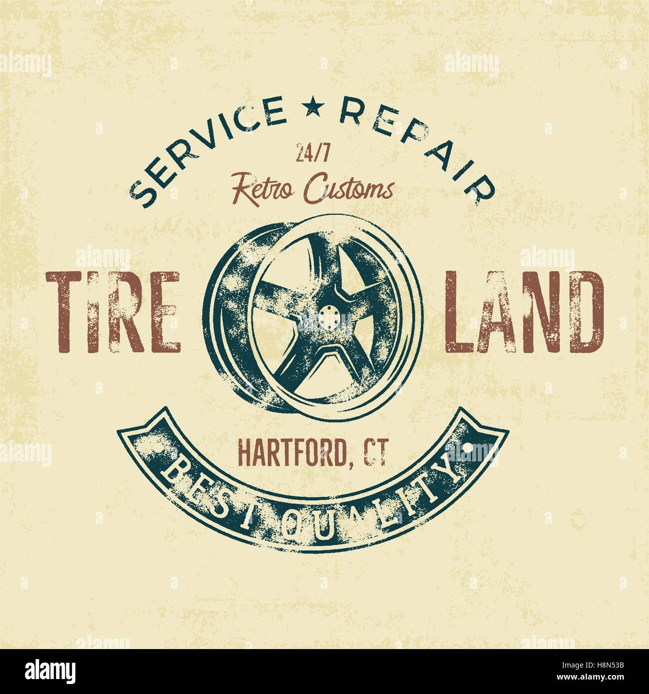 Old motoring sign Stock Vector Images - Alamy