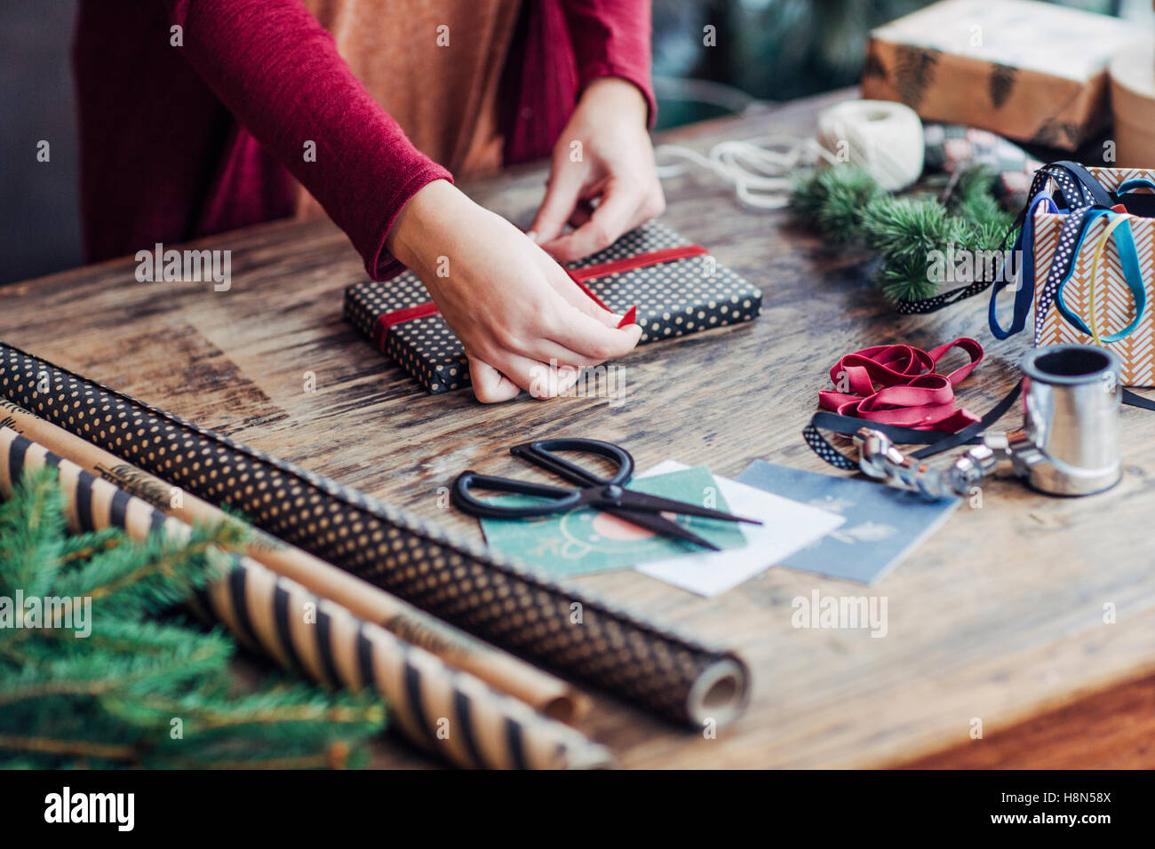 Woman cut red ribbon hi-res stock photography and images - Alamy