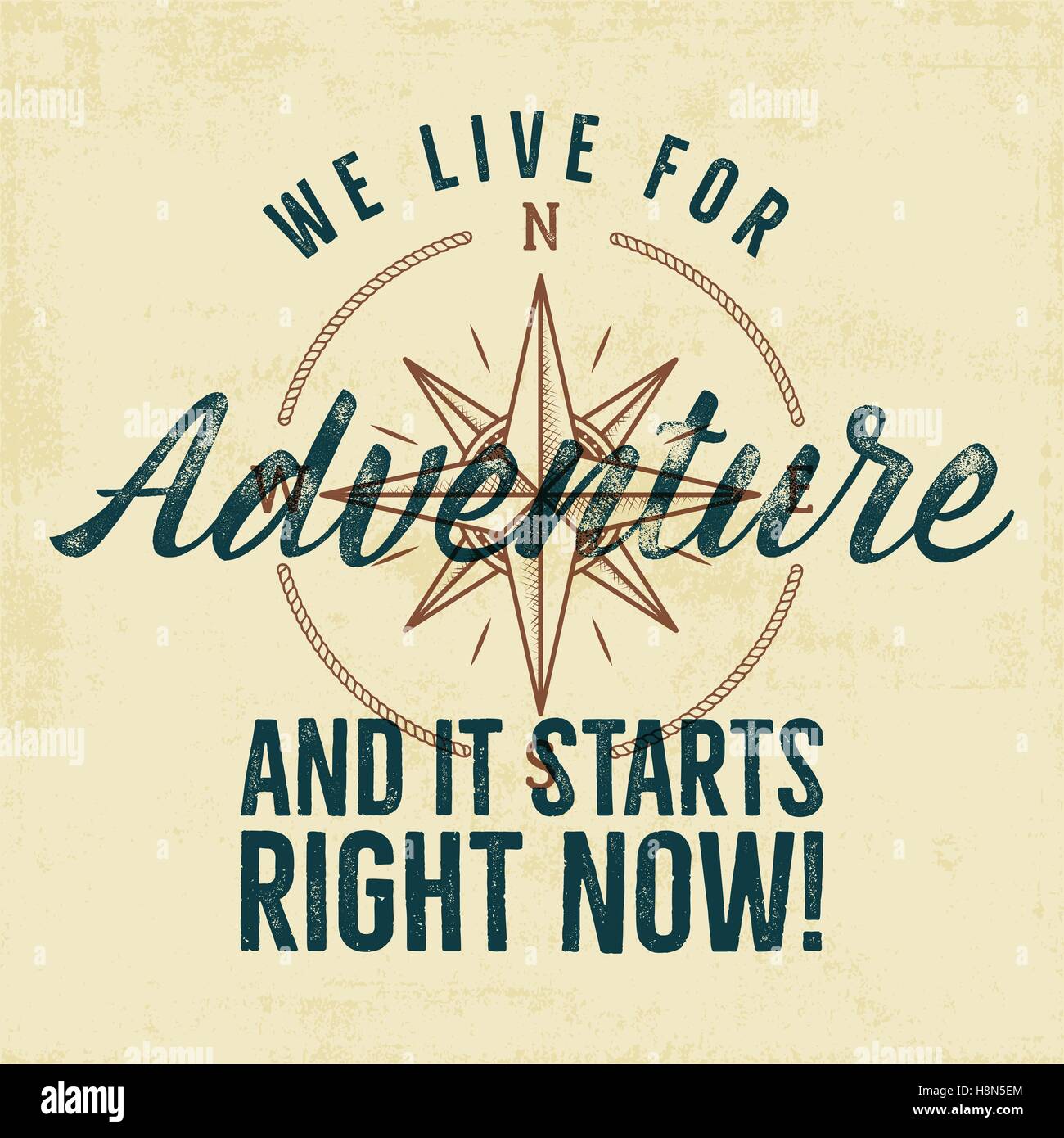 Retro style adventure label design. Live for adventure typography and ...