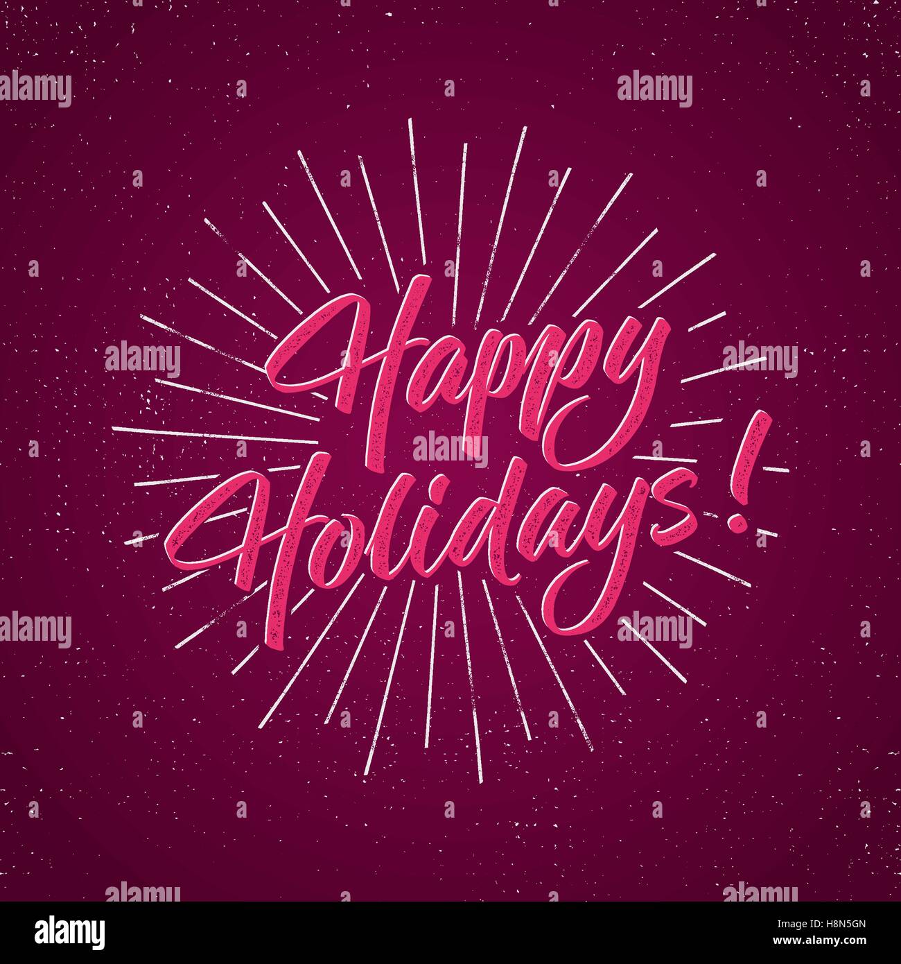 Happy Holidays Text And Lettering Holiday Typography Vector