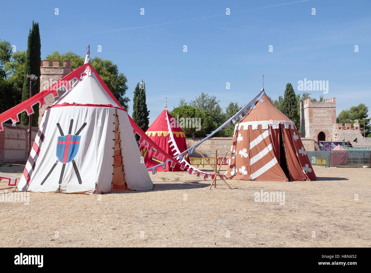 Medieval tournament tents hi-res stock photography and images - Alamy