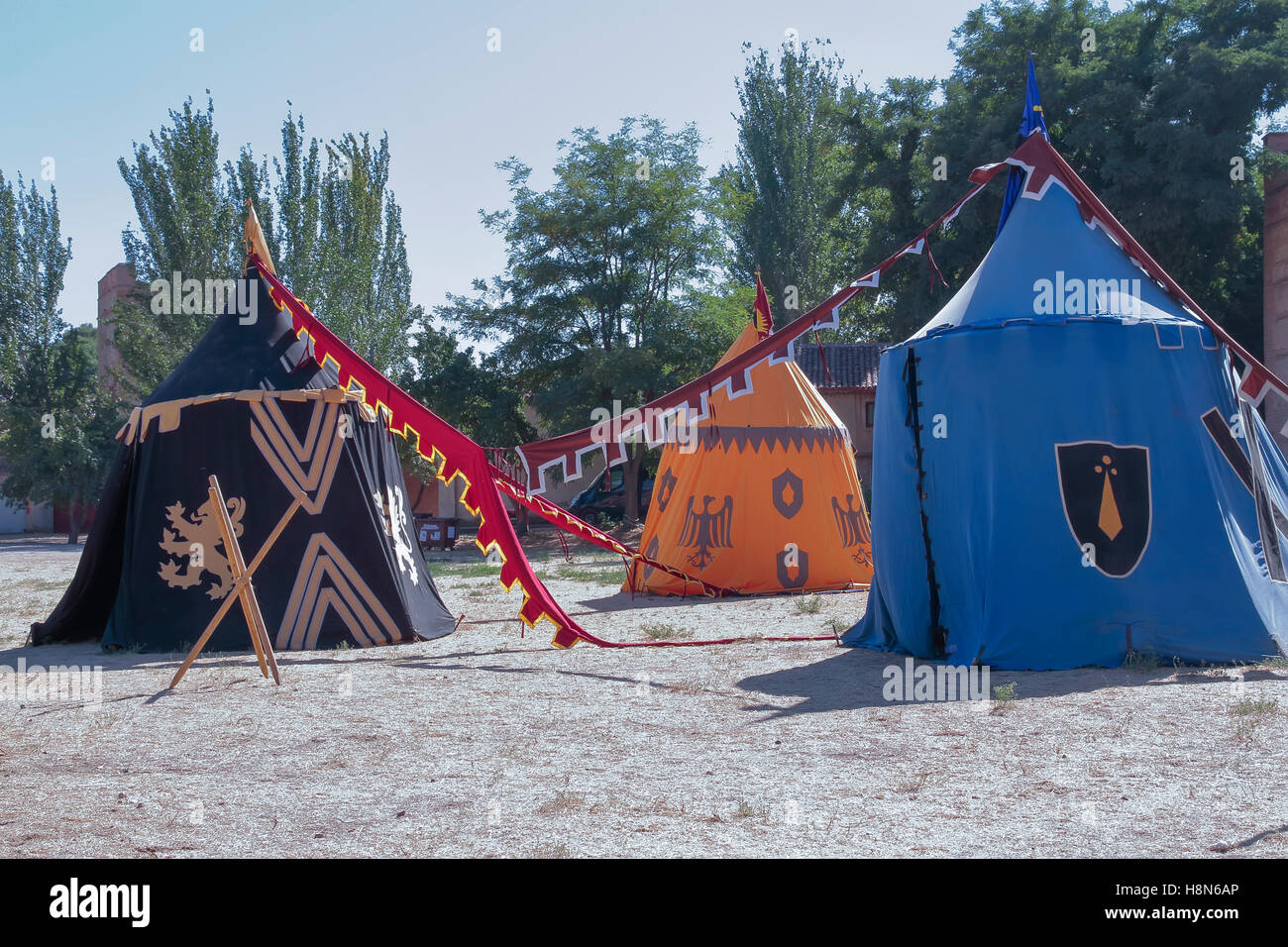 Medieval tournament tents hi-res stock photography and images - Alamy