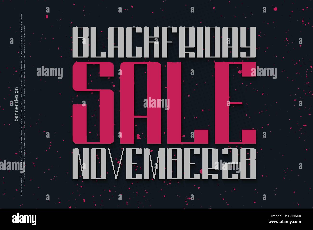 black friday label over black paper texture. vector, advertising banner ...