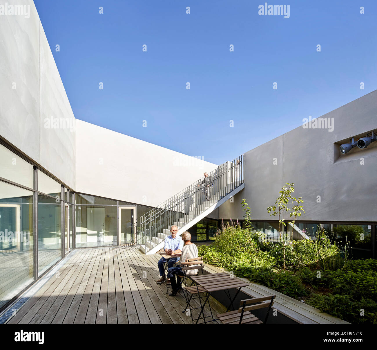 Courtyard. Moesgaard Museum, Aarhus, Denmark. Architect: Henning Larsen ...