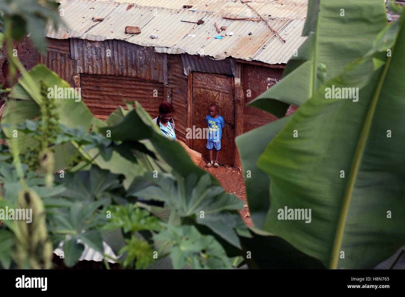 Life in Kibera Slum, Nairobi, Kenya Stock Photo - Alamy